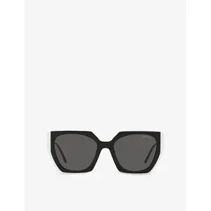 Prada Cat Eye Acetate Sunglasses - Black