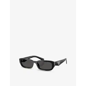 Prada Rectangle-frame Acetate Sunglasses - Black