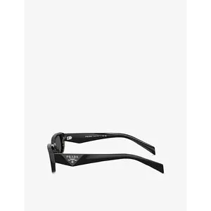 Prada Rectangle-frame Acetate Sunglasses - Black
