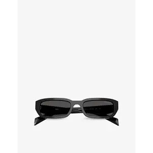 Prada Rectangle-frame Acetate Sunglasses - Black