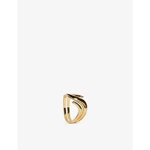 Monica Vinader Swirl Wrap Ring In 18ct Yellow Vermeil - Gold