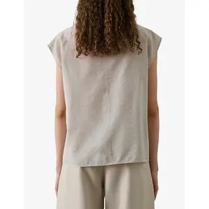 Soeur Izumi Asymmetric Hem Cotton Blouse