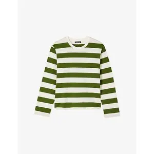 Whistles Striped Relaxed-fit Cotton T-shirt