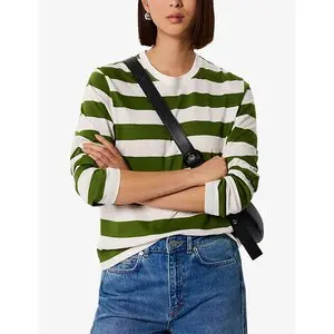 Whistles Striped Relaxed-fit Cotton T-shirt