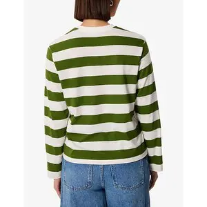 Whistles Striped Relaxed-fit Cotton T-shirt