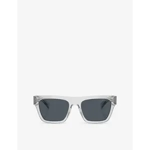 Prada Rectangle-frame Acetate Sunglasses - Grey