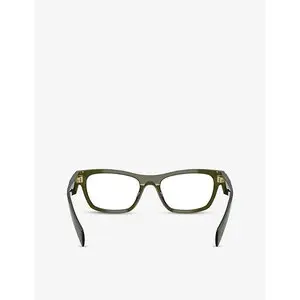 Prada Butterfly-frame Acetate Eyeglasses - Green