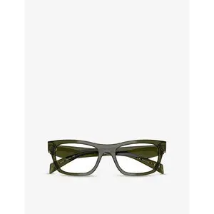 Prada Butterfly-frame Acetate Eyeglasses - Green