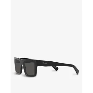 Prada Pr 19ws Square-frame Acetate Sunglasses - Black