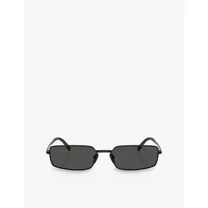 Prada Rectangle Metal Sunglasses - Black