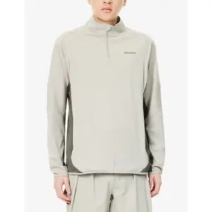 MANORS Quarter-zip Mid-layer Stretch-jersey Top - Dune