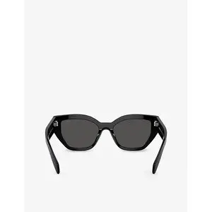 Prada Pr A09s Butterfly-frame Acetate Sunglasses With Logo Detail