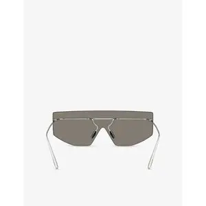 Prada Irregular-frame Metal Sunglasses