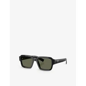 Prada Rectangle-frame Acetate Sunglasses - Black