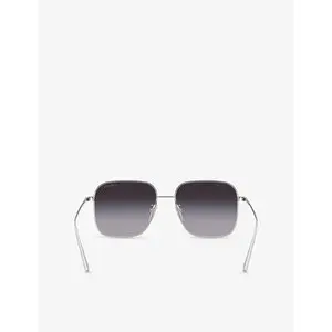 Prada Square-frame Metal Sunglasses - Silver