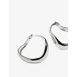 Monica Vinader Sterling Swirl Huggie Earrings