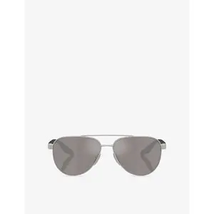 Prada Pilot-frame Metal Sunglasses - Grey