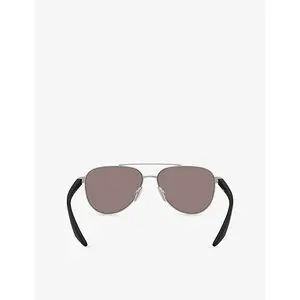 Prada Pilot-frame Metal Sunglasses - Grey