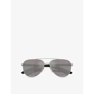 Prada Pilot-frame Metal Sunglasses - Grey