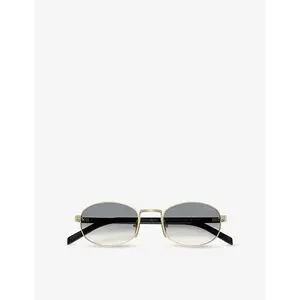 Prada Oval-frame Steel Sunglasses