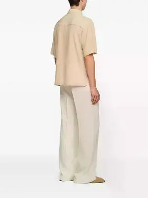 Sandro Crinkled-effect Shirt With Shark Collar