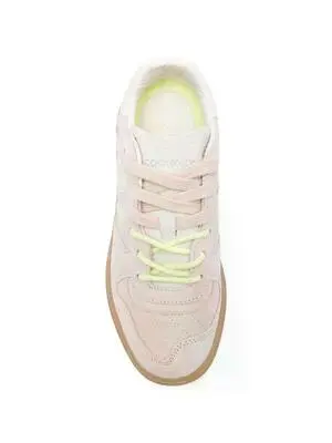 COOLWAY Suede Logo Detail Lace-up Sneakers - Pink