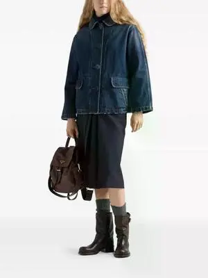 Prada Washed Denim Blouson Jacket
