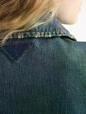 Prada Washed Denim Blouson Jacket