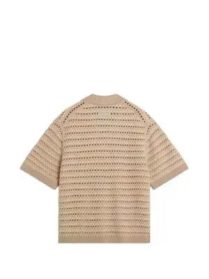 Maison Kitsuné Open-knit Polo Shirt