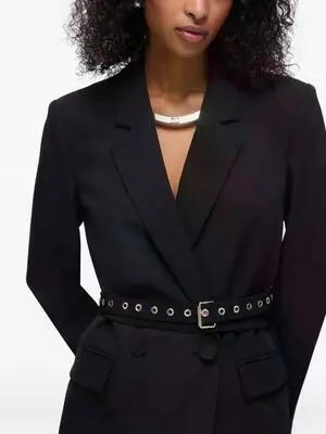 Liu Jo Belted Double-breasted Blazer - Black