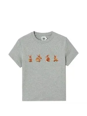 B+AB Rabbit Graphic T-shirt - Grey