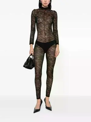 Alchemy Fashions Lace Zip Jumpsuit - Black