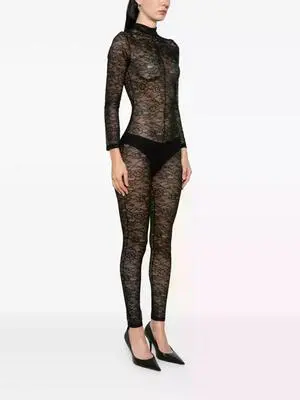 Alchemy Fashions Lace Zip Jumpsuit - Black
