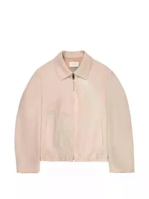 SLOWEAR Floral Embroidered Bomber Jacket - Pink