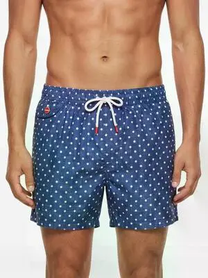 Kiton Polka-dot Swim Shorts - Blue