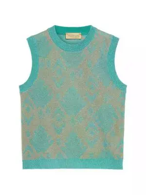 Momoni Jacquard Crewneck Top