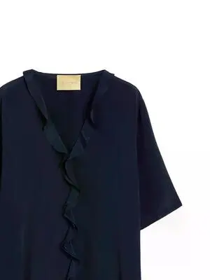 Momoni Salvia Blouse With Ruffle Trim
