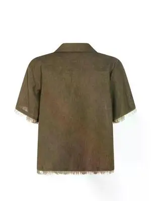 Antonelli Firenze Fringed T-shirt - Green