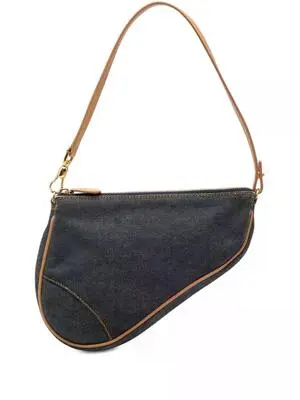 Dior 2001 Mini Denim Saddle Pochette - Blue