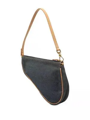Dior 2001 Mini Denim Saddle Pochette - Blue