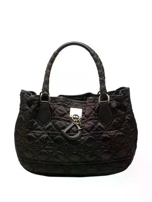 Dior 2008 Nylon Cannage Handbag - Brown