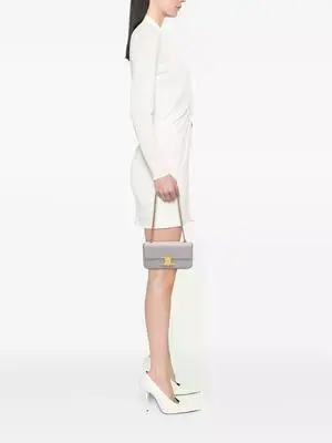 Celine 2023 Shiny Calfskin Claude Chain Shoulder Bag - Purple