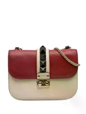 Valentino Garavani Rockstud Glam Lock Crossbody Bag - White