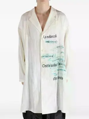 Yohji Yamamoto Printed Coat