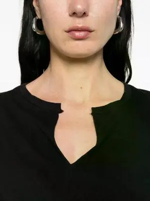 R13 V-neck Twist T-shirt - Black