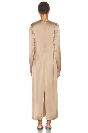 TOTEME Long Sleeve Satin Maxi Dress