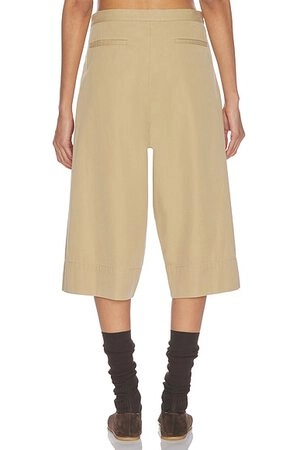 THE ROW Kalyan Wide Leg Cropped Trousers - Sand
