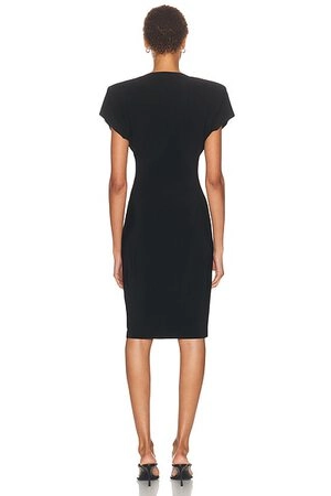 Norma Kamali Cap Sleeve Shoulder Pad Dress