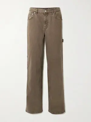 Tibi Mid-rise Tapered Jeans - Brown