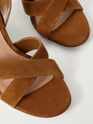 GIANVITO ROSSI Suede Wedge Sandals